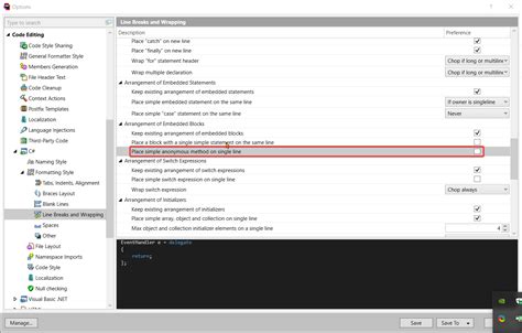 word wrap how to make resharper stop unwrapping my lambdas in cshtml