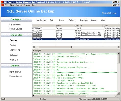 screenshot of sql server backup databk backup software