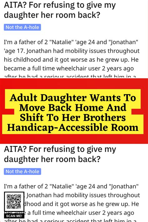 Adult Daughter Wants To Move Back Home And Shift To Her Brother S