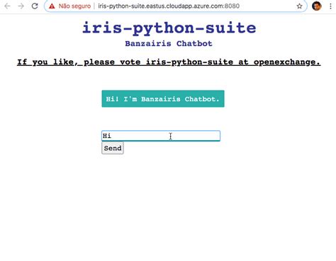 creating a chatbot with iris and python intersystems developer community