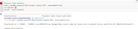 python pyodbc connection with cloudera impala fails on colab stack
