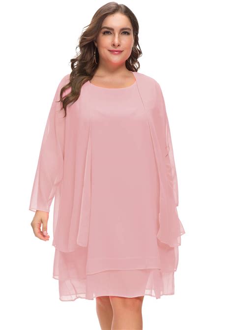 Missjoy Plus Size Womens Chiffon Dress Mother Of The Bride Dresses