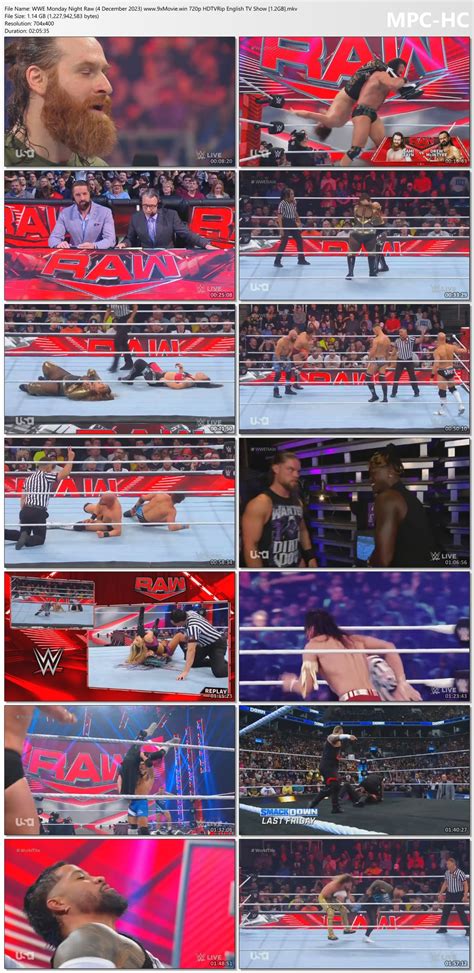 Wwe Monday Night Raw 4 December 2023 720p Hdtvrip English Tv Show [1