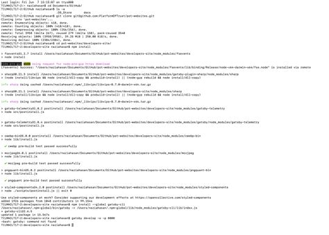 gatsby cli commands not working for a github repo · issue 14613
