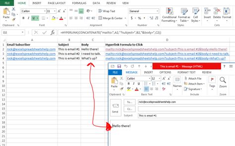 excel spreadsheets help how to send emails with custom subject lines
