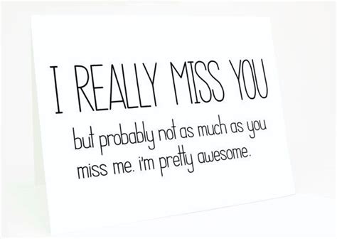 Funny I Miss You Card Missing You Card I Really Miss You Etsy