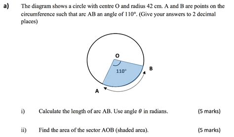 solved a the diagram shows a circle with centre o and