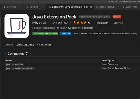 java extension pack does not show contributed extensions · issue 156