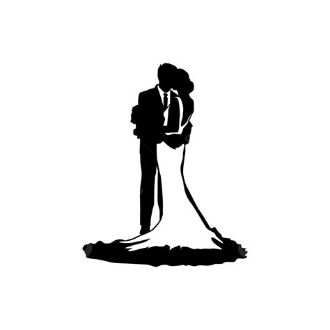 Design Png E Svg De Casal De Noivos Beijando Silhueta 3 Para Camisetas