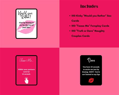 Kinky Foreplay Couples Card Game Bundle Printable Drinking Sex Game For