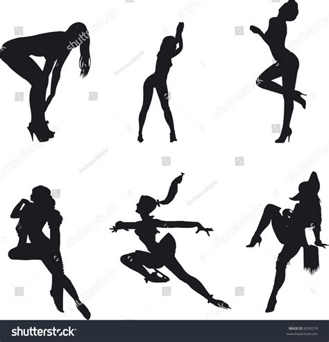 Illustration Sexy Woman Silhouettes Stock Vector Royalty Free 6593518
