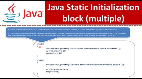 java static initialization block multiple java tutorial youtube