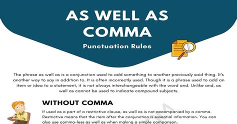 as well as comma does “as well as” need a comma 7esl