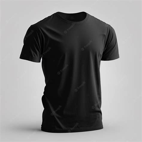 Premium Photo Mockup Of A Blank Royal Black Tshirt Isolated On White