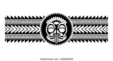 Polynesian Border Tattoo Design Pattern Aboriginal Stock Vector
