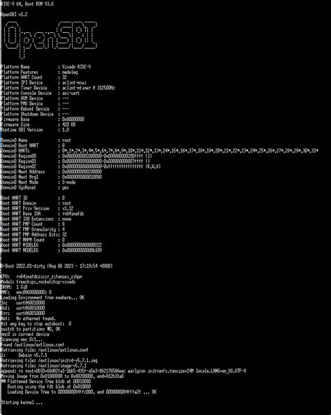 risc v in fpga s booting is stucked with starting kernel when i