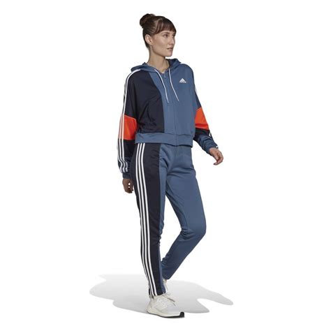 Buy Adidas Womens Bold Block Tracksuit Wonder Steel