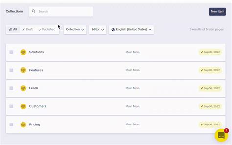 draft collection content knowledge base buttercms