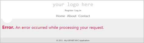 unhandled exception error occurred in your application