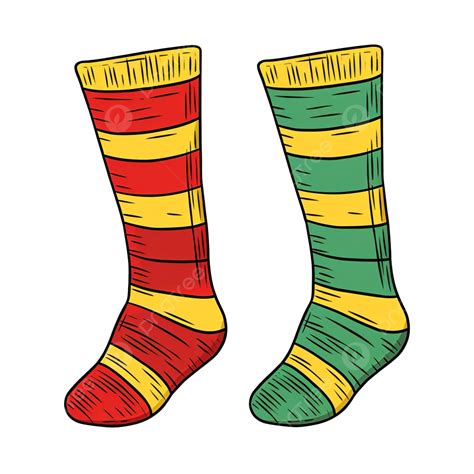 جوارب رسم اخضر اصفر احمر جوارب كاحل أحمر Png صورة للتحميل مجانا