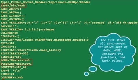 unix linux print environment variables command nixcraft