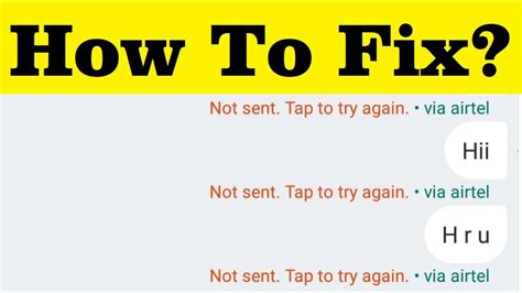how to fix message not sent tap to try again problem in android