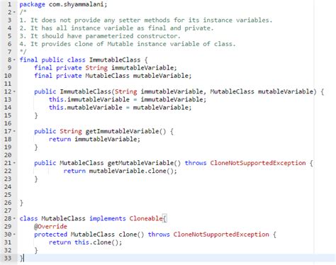 immutable ojects in java shyammalani