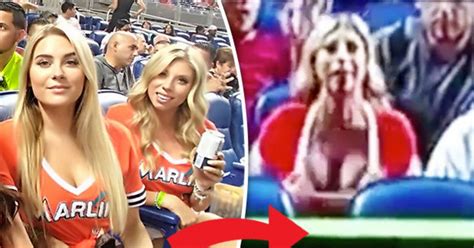 Busty Baseball Fan Flashes Boobs To Distract Players Forgets Shes On