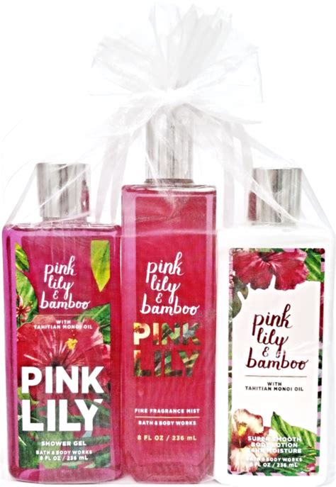 Bath And Body Works Pink Lily And Bamboo Body Lotion Bath Gel And Body