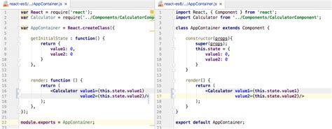 comparing react with es5 vs react with es6 dzone