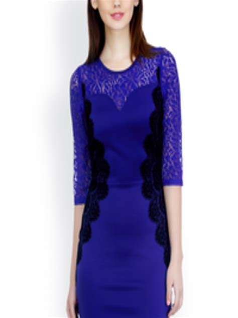 Buy Faballey Blue Bodycon Dress Dresses For Women 886255 Myntra