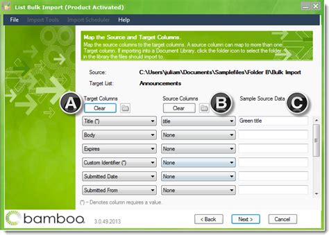import data from excel or delimited text file to