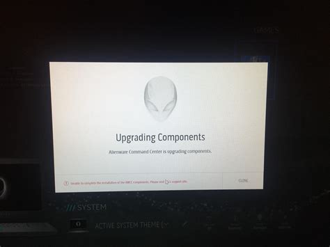 alienware 17 r5 i7 cant update my command center what should i do