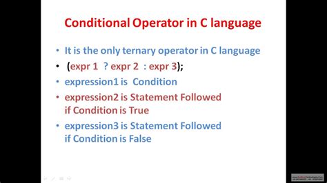 conditional operator in c programming language hindi