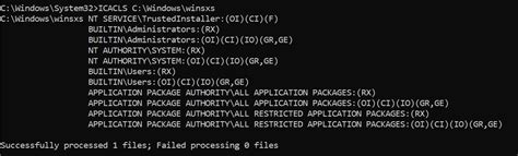 windows what does “icacls c windows winsxs” do unix server solutions