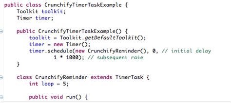java timer and timertask reminder class tutorials