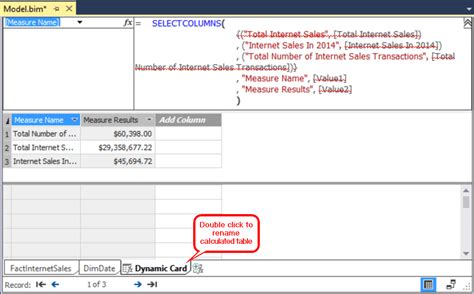 creating custom table in ssas tabular using table and row constructors