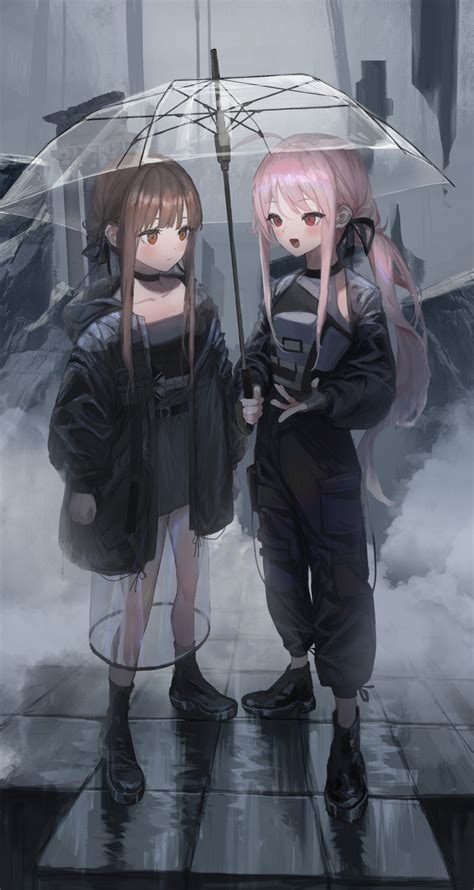 Safebooru 2girls D Absurdres Baggy Pants Bangs Belt Black Choker