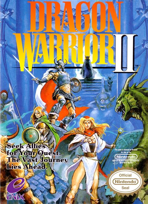 Dragon Warrior Ii Video Game Box Art Dragon Quest Dragon Warrior