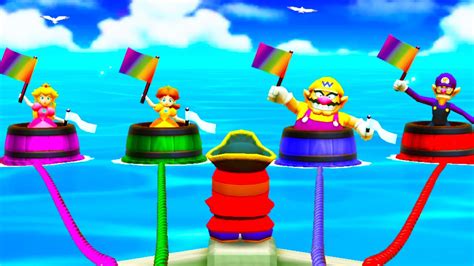 Mario Party The Top 100 Minigames Peach Vs Daisy Vs Wario Vs Waluigi