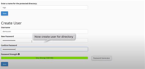 how to setup password protected directory in cpanel