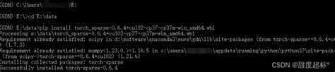 modulenotfounderror no module named ‘torch sparse‘解决办法
