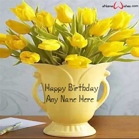 Happy Birthday Birthday Wishes With Yellow Roses