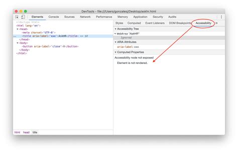 can aria label be used on the title element stack overflow