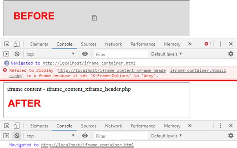 how to solve “load denied by x frame options” and and