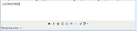javascript character limit is showing remaining characters in