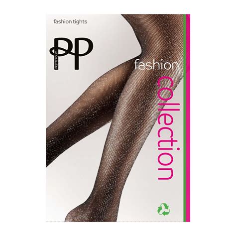 Pretty Polly Sparkle Tights Black And Silver Tights