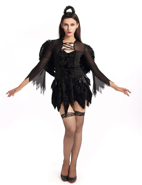 Size M Xxl Dark Angel Cosplay Costume Sexy Carnival Dress Gothic