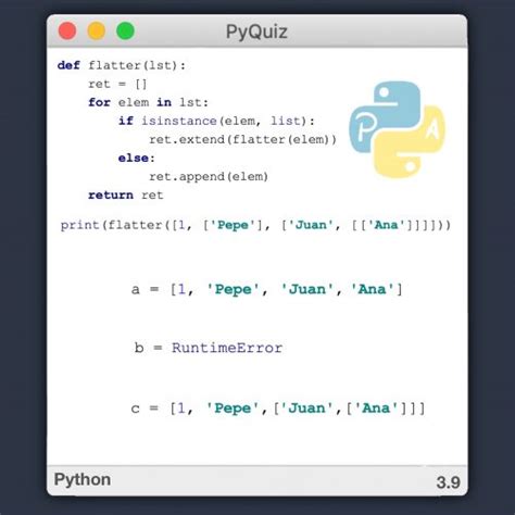 python quiz 7 aplanar listas anidadas en python el pythonista hot sex