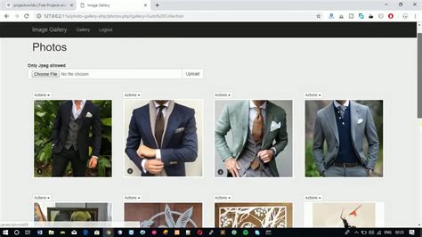 simple image gallery in php with source code projectworlds